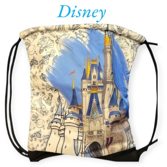 Disney | Bags | Disneys Cinderella Drawstring Sling Bag Large Size ...